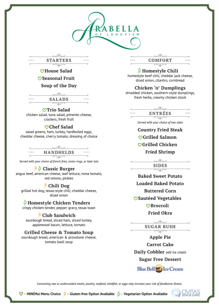 Premium Assisted Living Culinary Program in Longview, TX