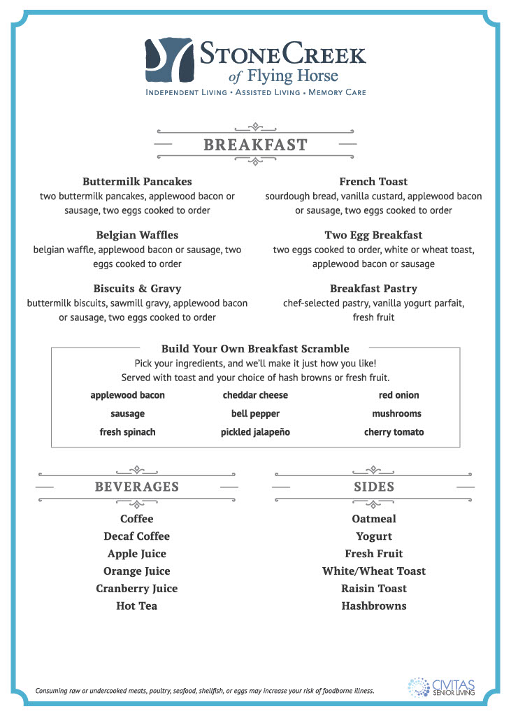 Premium Assisted Living Culinary Program in Colorado Springs