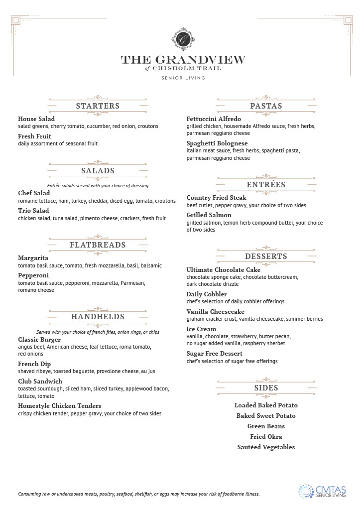 Premium Assisted Living Dietary Program in Fort Worth, TX