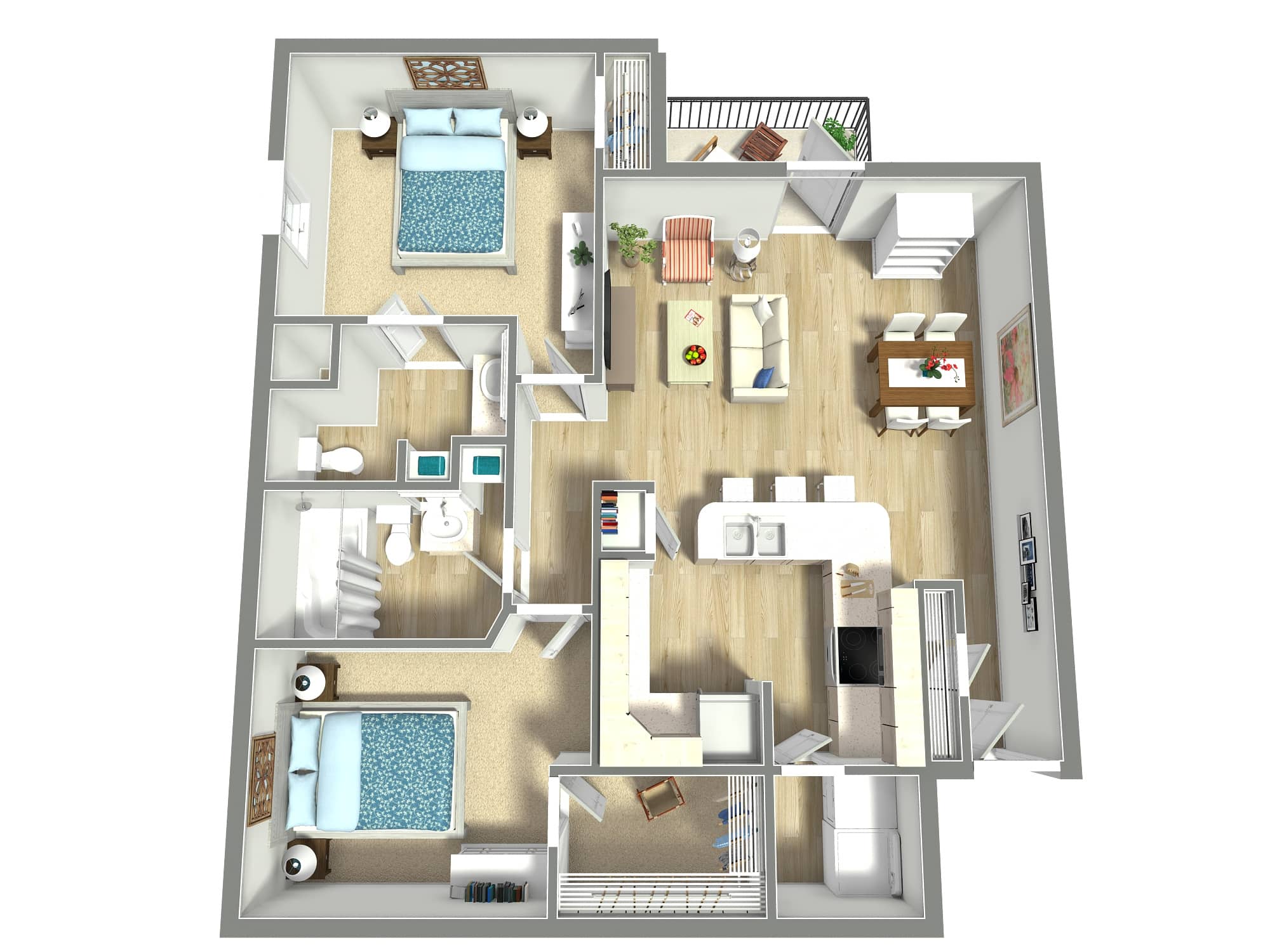 Senior Apartment Floor Plans in Tyler, TX | The Hamptons
